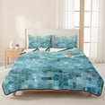 Abstract Glass Shard Splicing 3 Pieces Quilt Set,1 Quilt with 2 Shams ...