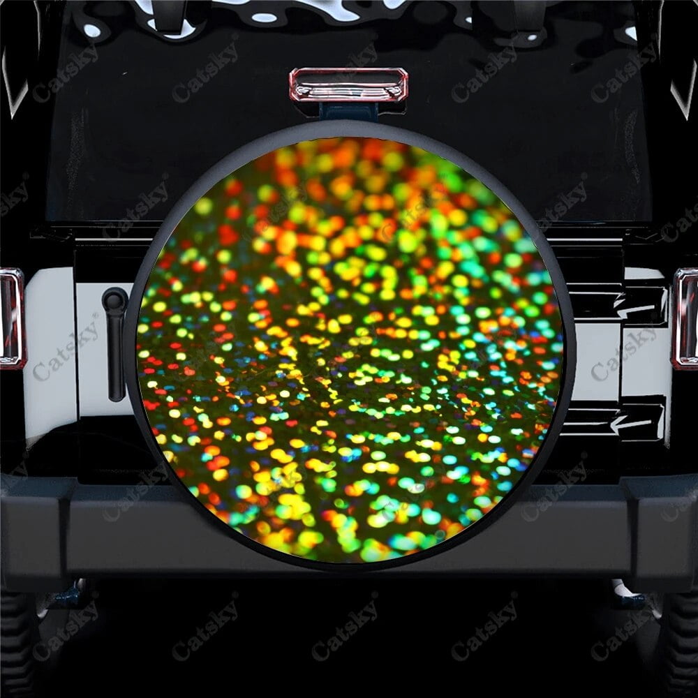 Abstract Glitter Print Spare Tire Cover Waterproof Tire Wheel