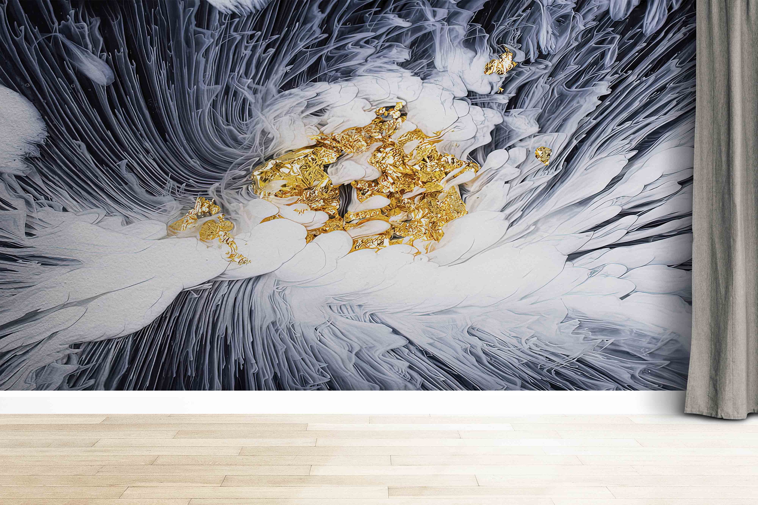 Abstract Gold And White Flower, Bright Wallpaper, 3d Wallpaper, Smoking ...