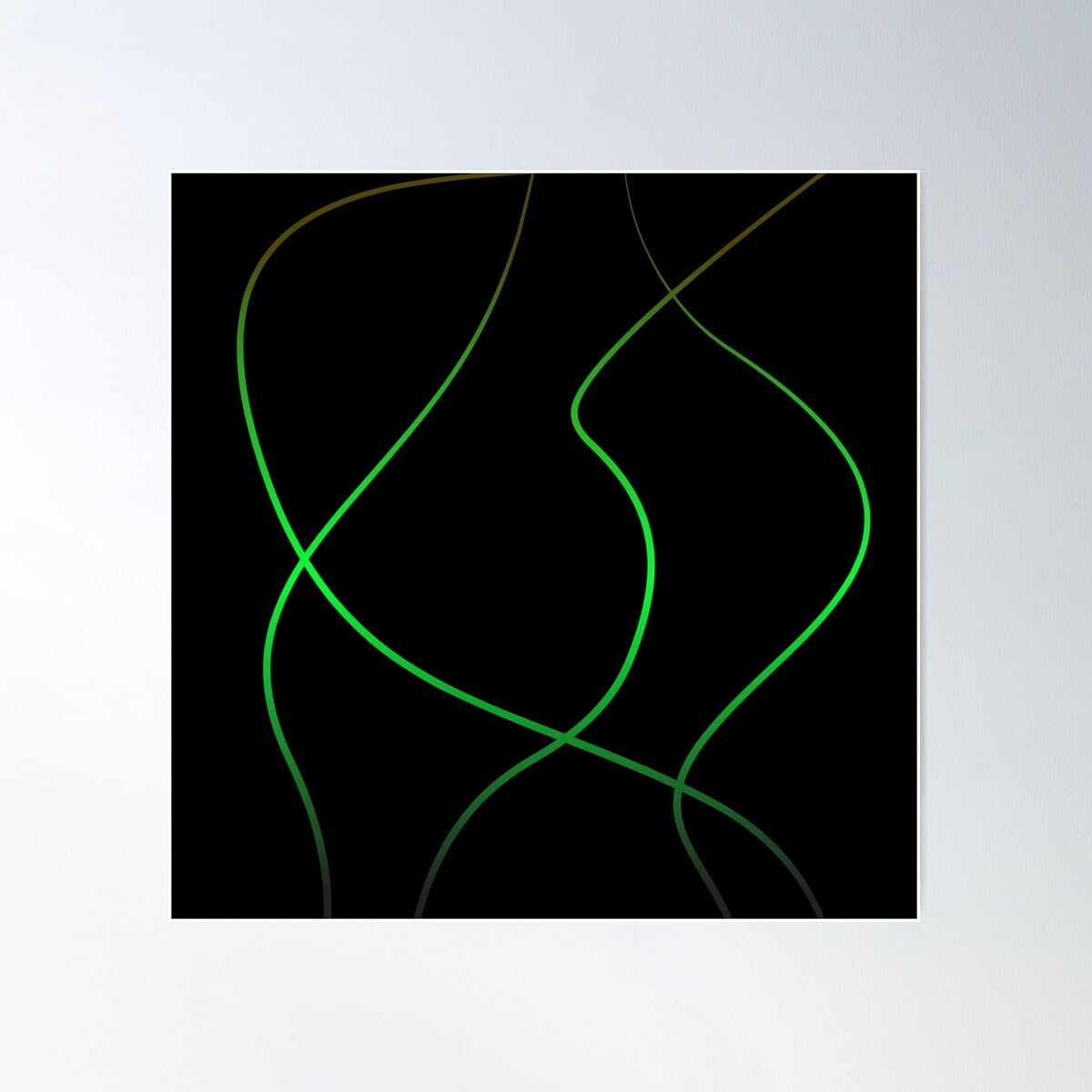 Abstract Gold Line Art On Black Background #Redbubble #Decor #Buyart # ...