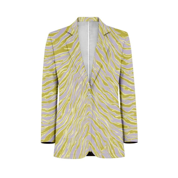 Abstract Gold Purple Wavy Lines Customized Men's Suits full man Shawl ...