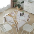 Abstract Gold Stripes Marble Texture Table Cloth 54x54in, Waterproof ...