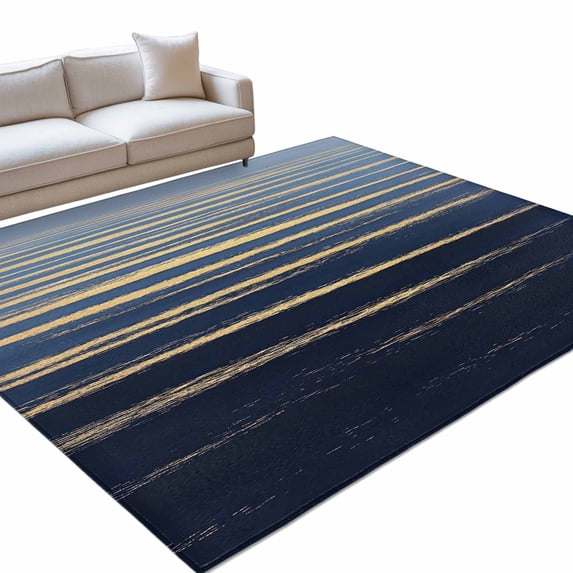 Abstract Golden Area Rugs 3x5ft Water Wave Blue Ocean Sunrise Horizon ...