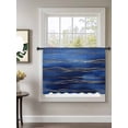 Abstract Golden Sheer Curtains 45 Inch Long 1 Panel Water Ripple Dark ...