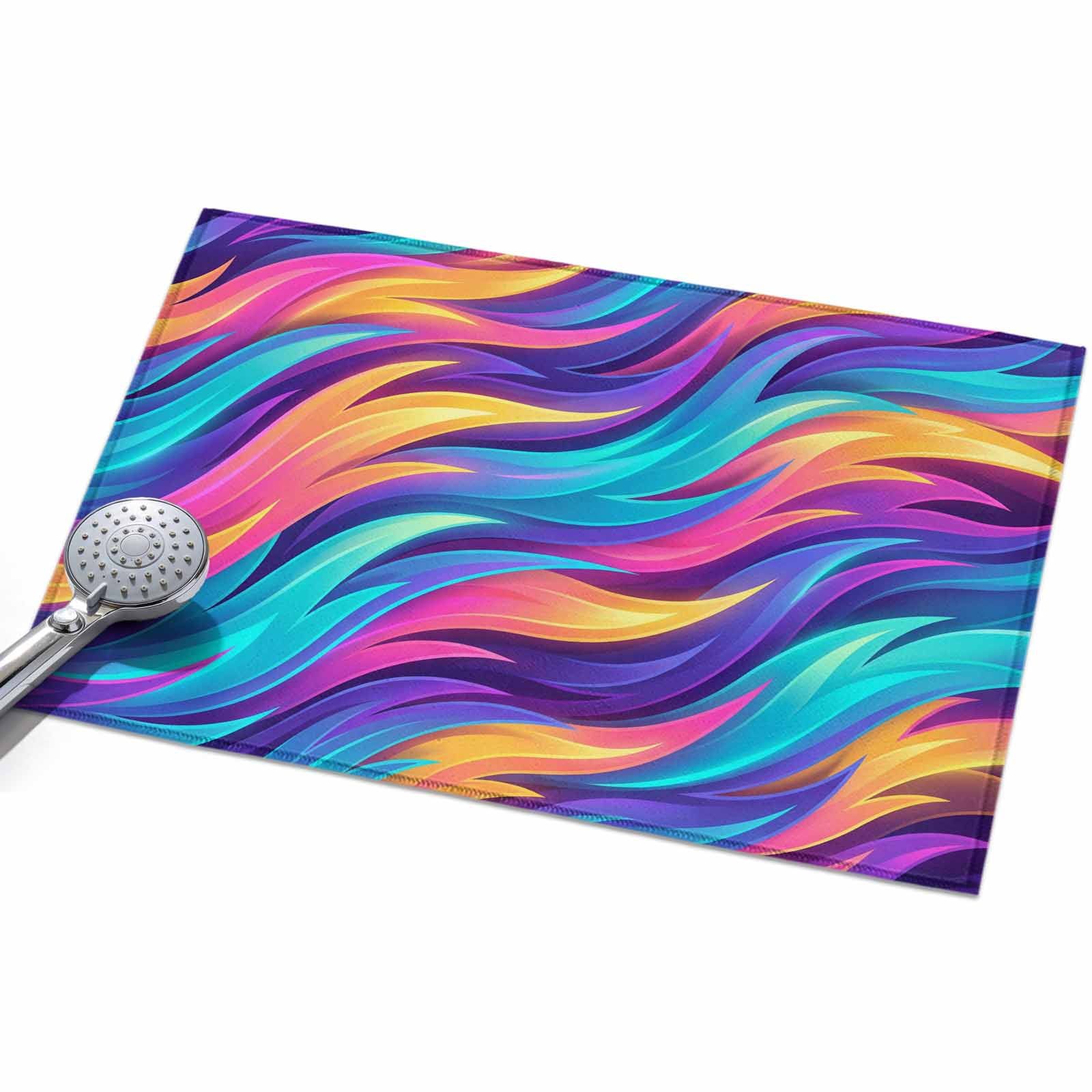 Abstract Gradient Art Front Door Rugs 2x3ft Blue Purple Yellow Ombre ...