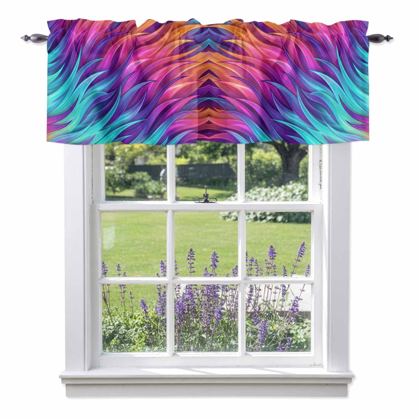 Abstract Gradient Art Valances for Windows Blue Purple Pink Ombre ...