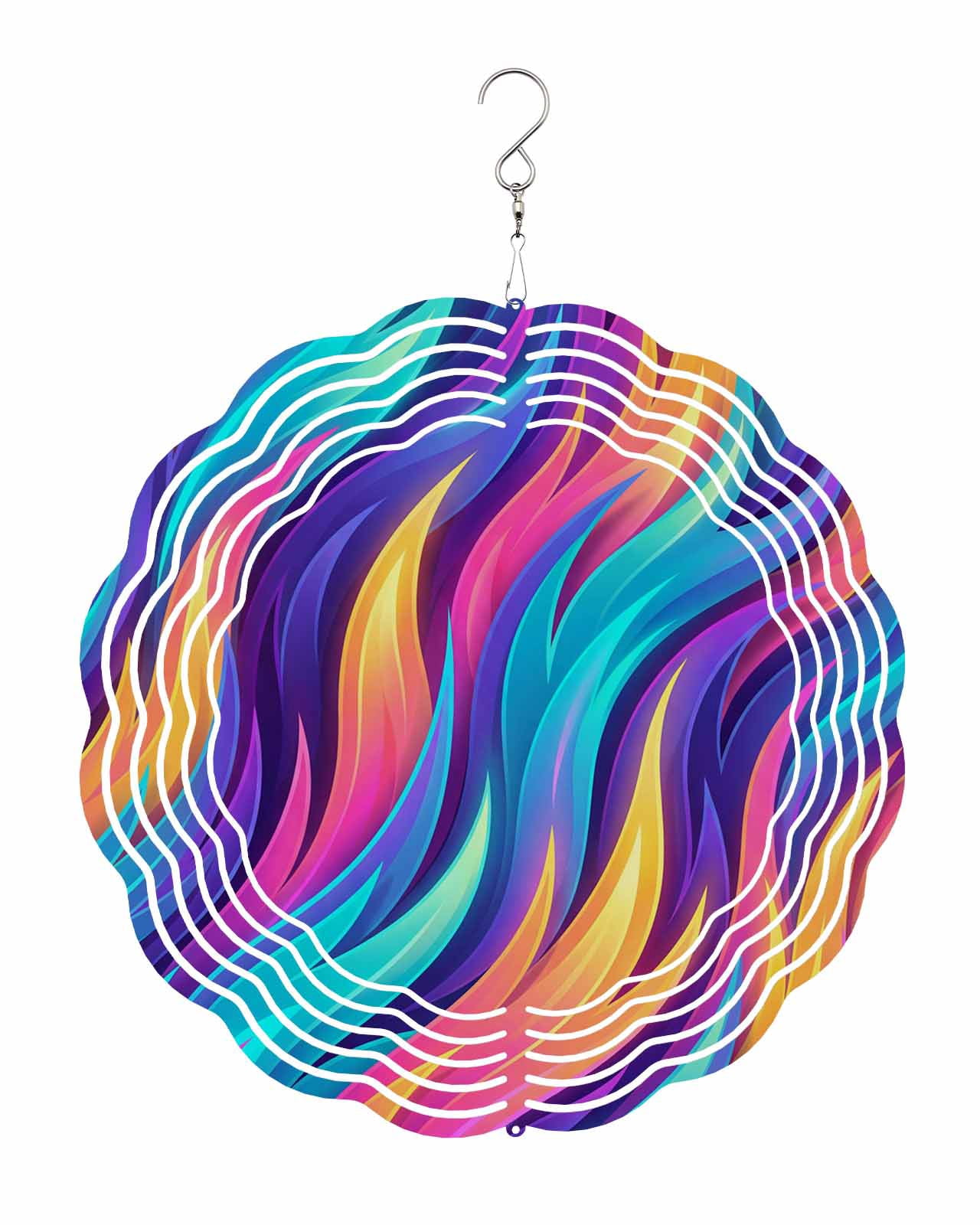 Abstract Gradient Art Wind Spinner for Garden Yard 10In, Blue Purple ...