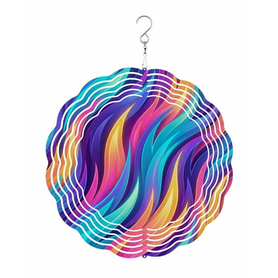 Abstract Gradient Art Wind Spinner for Garden Yard 10In, Blue Purple ...