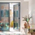 Abstract Gradient Blue Ocean Window Privacy Film, Rainbow Film ...