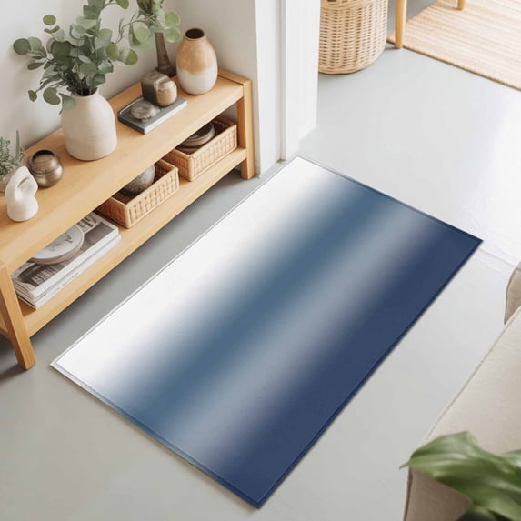 Abstract Gradient Blue Rectangle Area Rug 2x3ft,Living Room Rug Non ...