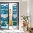 Abstract Gradient Blue Waves Window Privacy Film, Rainbow Film ...