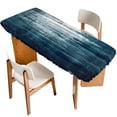 Abstract Gradient Blue White Fitted Rectangle Tablecloth 32" x 96 ...