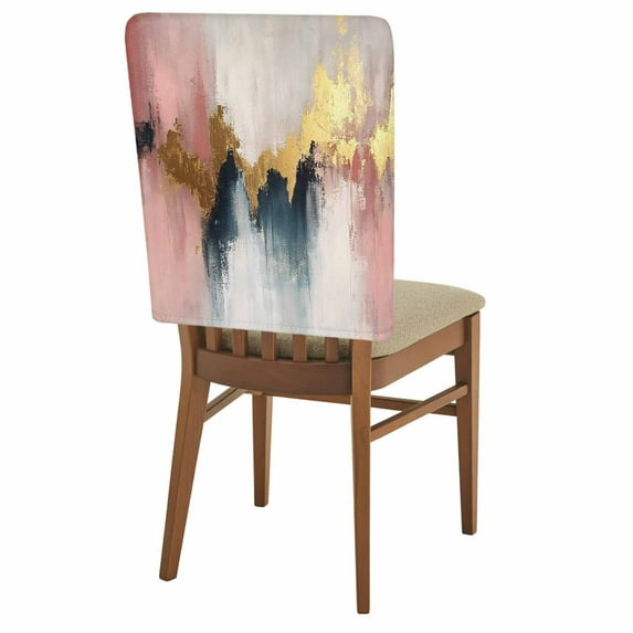 Abstract Gradient Chair Back Covers Set of 4, Vintage Color Block ...