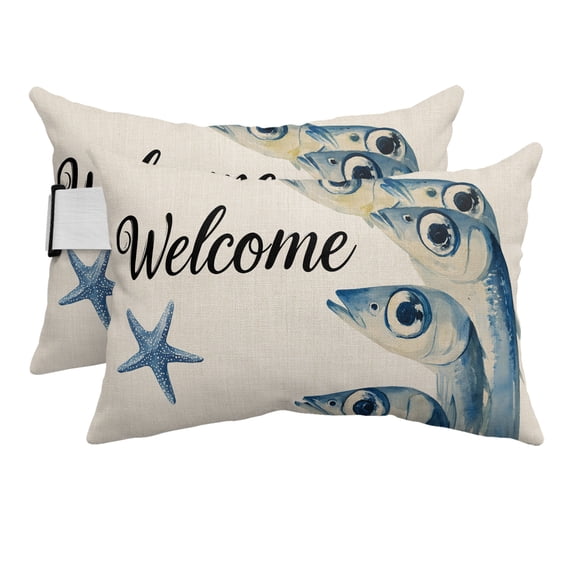 Abstract Gradient Fish Starfish Outdoor Pillow for Chaise Lounge Chair ...