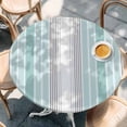 Abstract Gradient Geometric Line Round Fitted Tablecloth with Elastic ...