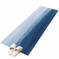 Abstract Gradient Line Arts Non-Slip Non-Shedding Floor Mat, Sea Blue ...
