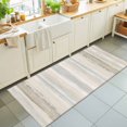 Abstract Gradient Mi-White Stripe Rectangle Rug 2'x6' Ombre Brown ...