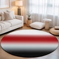 Abstract Gradient Minimalist Style Round Rug 5ft White Red Black Ombre ...