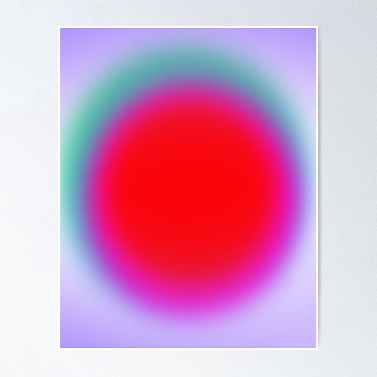 Abstract Gradient Modern Colorful Aura Art #012 UNFRAMED Poster, 18x24 ...
