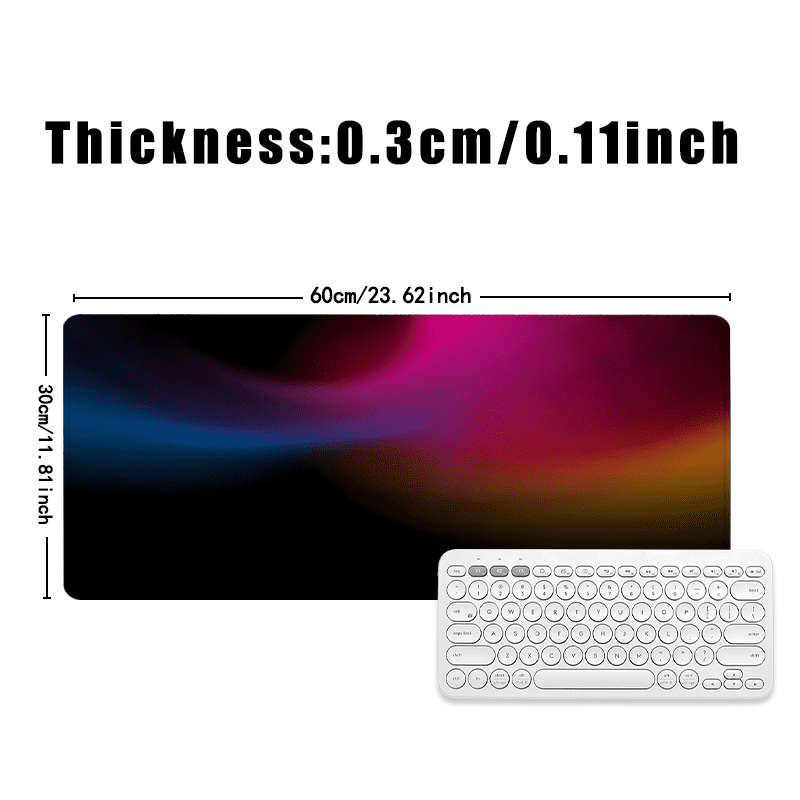 Abstract Gradient Mouse Pad 31.5 x 11.82 inches Rubber Desk Mat for ...