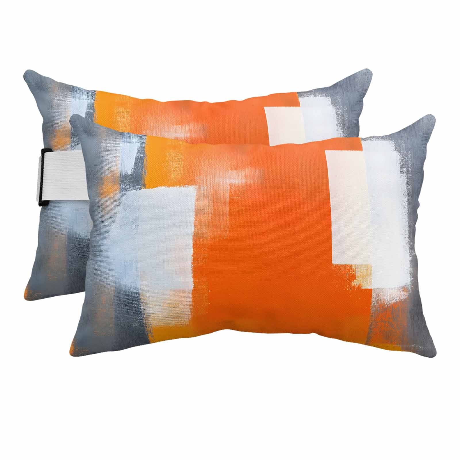 Abstract Gradient Oil Painting Style Outdoor Pillow for Chaise Lounge ...