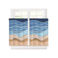 Abstract Gradient Orange Blue Water Ripple Short Blackout Curtains 45 ...