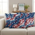 Abstract Gradient Pillow Covers Set of 4, Red Blue Tie-dye Stars U.S ...