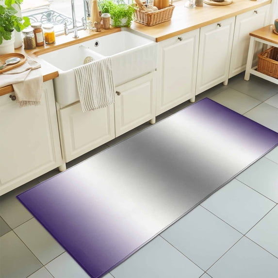 Abstract Gradient Purple Gray Rectangle Rug 2'x6' Ombre Modern Art ...