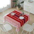 Abstract Gradient Red White Stripes Table Cloth 54x54in, Waterproof ...