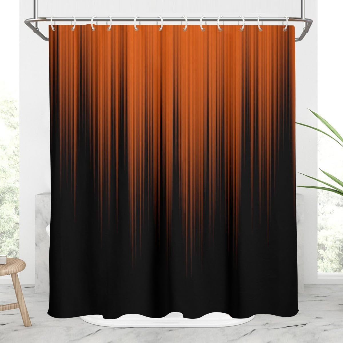 Abstract Gradient Shower Curtain Ombre Cute Two Tone Modern Art Unique ...