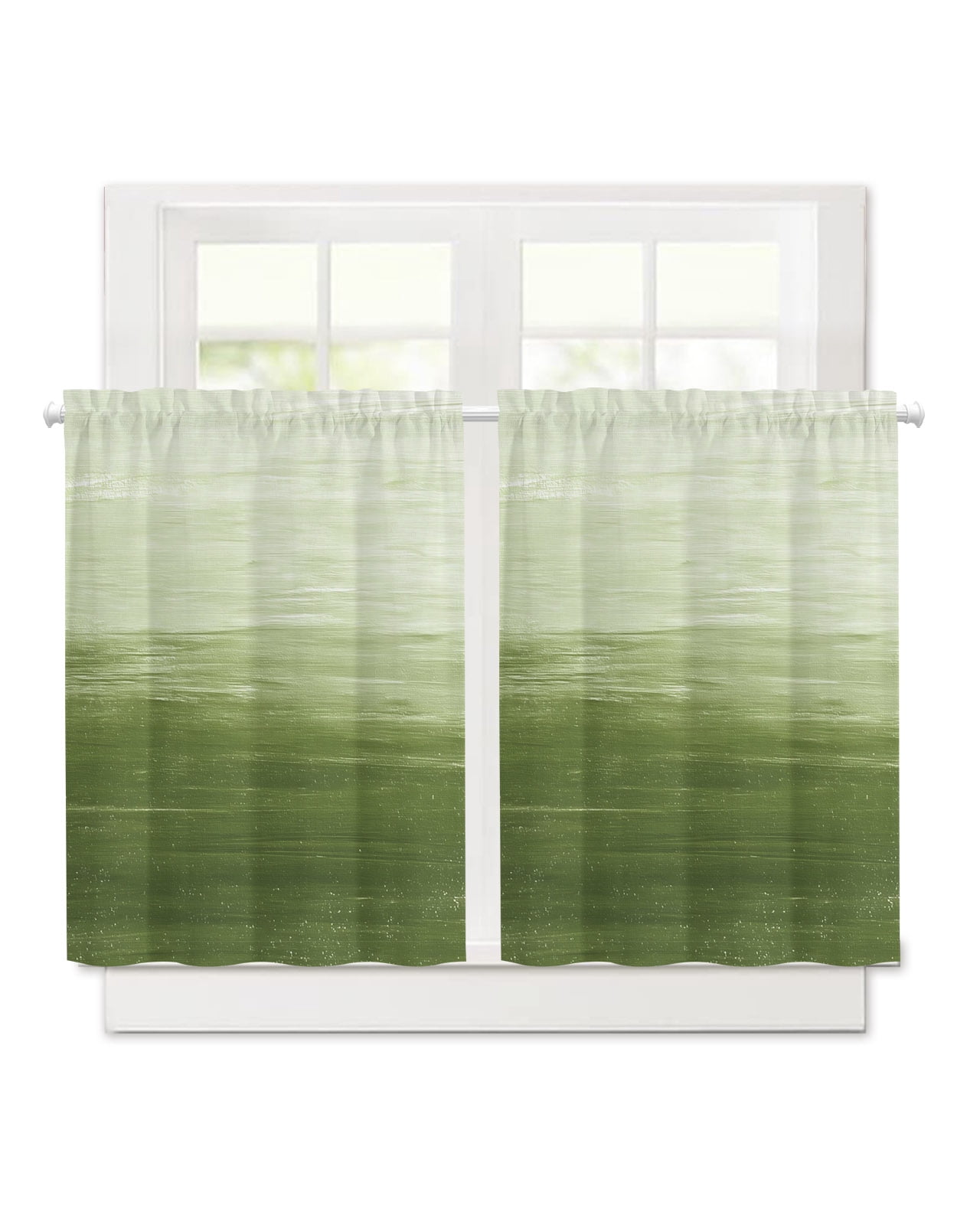 Abstract Gradient Stripe Lines Short Blackout Curtains 36 Inch Long ...