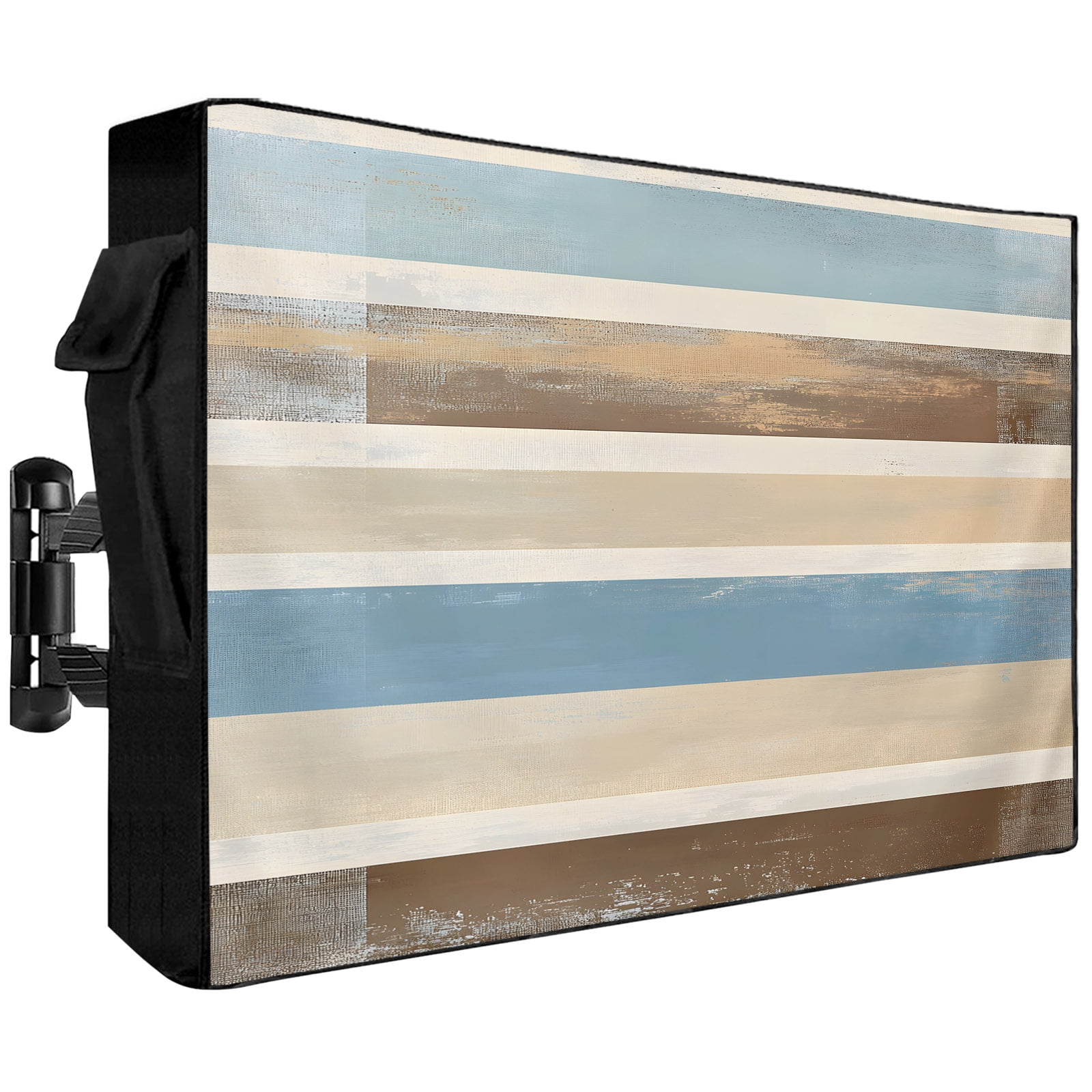 Abstract Gradient Stripe Outdoor TV Cover 48 to 50 inch Brown Blue ...