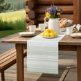 Abstract Gradient Stripes Table Runner 60 Inch Long Modern Green Lines ...
