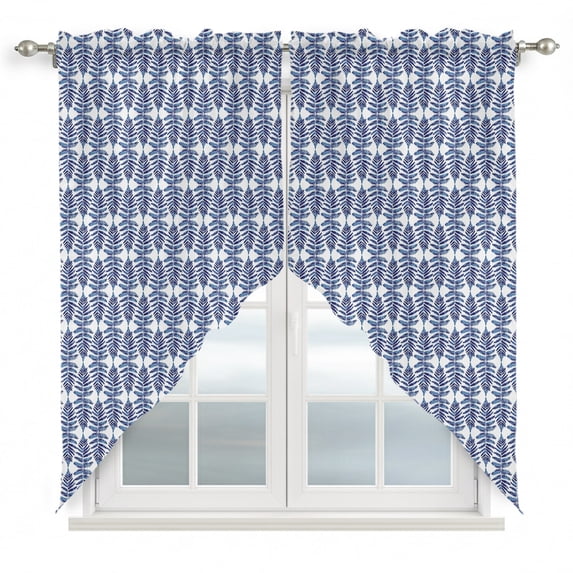 Abstract Gradient Swag Valances for Windows 36 inches Long, Leaves ...