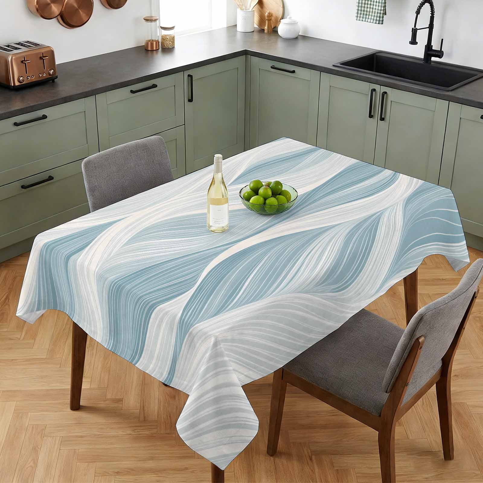 Abstract Gradient Water Ripple Table Cloth 52x70in, Waterproof ...