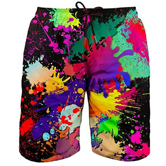 Abstract Graffit Flame Graphic Shorts Pants Pop 3D Printed Hip Hop y2k ...