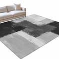 Abstract Graffiti Art 4x6ft Non Slip Area Rug Black Grey Geometric ...