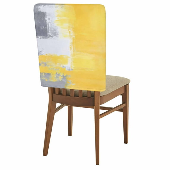 Abstract Graffiti Art Chair Back Covers Set of 1, Retro Yellow Gary ...