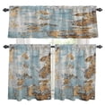 Abstract Graffiti Art Kitchen Curtains Valance and Tier Set Brown Retro ...