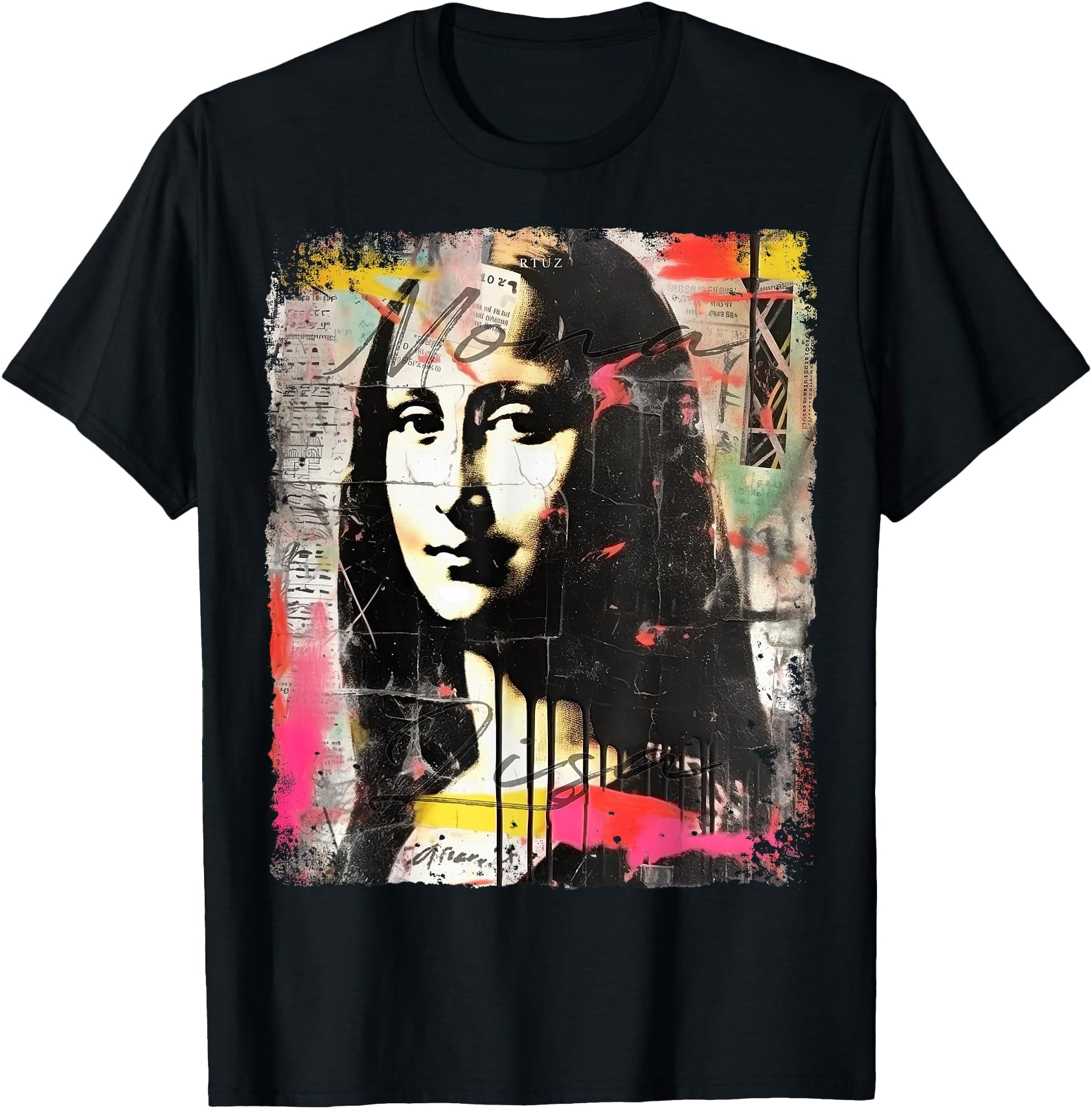 Abstract Graffiti Art Leonardo Da Vinci Art Mona Lisa Softstyle Unisex ...