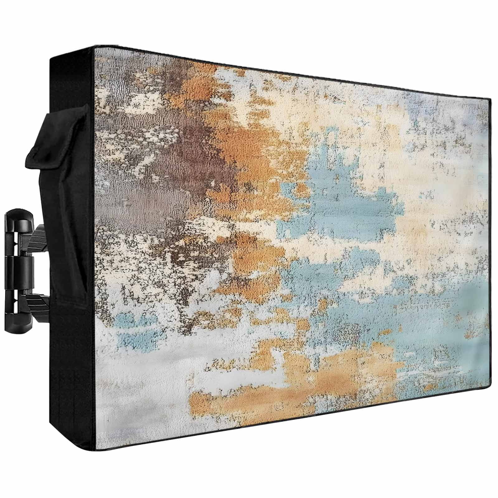 Abstract Graffiti Art Outdoor TV Cover 52 to 55 inch Brown Blue Street ...