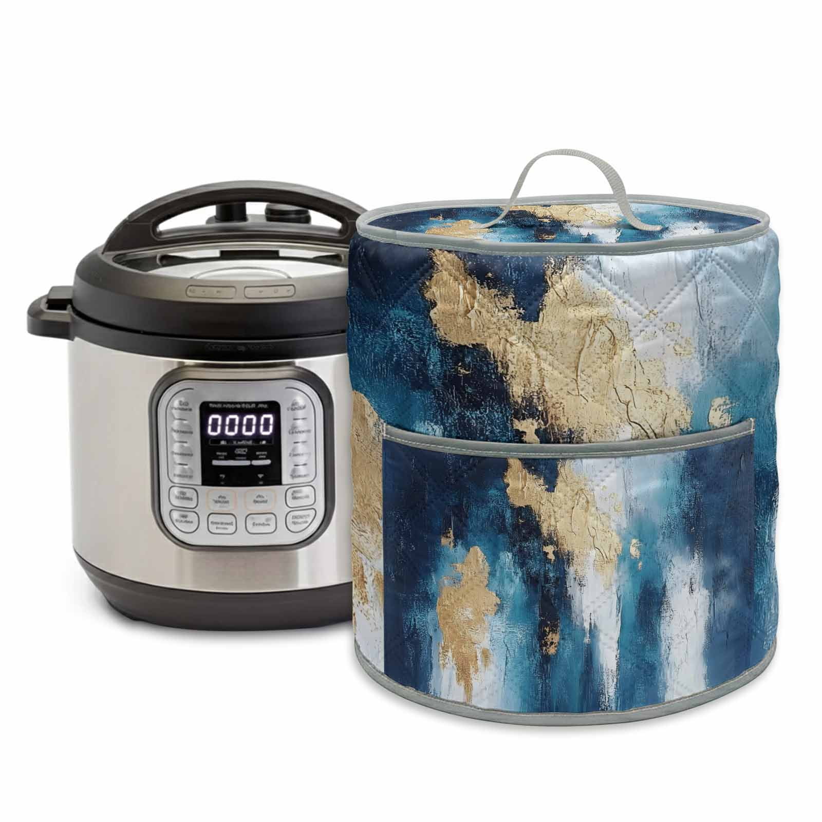 Abstract Graffiti Art Pressure Cooker Cover Gold Blue Blending Design ...