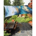 Abstract Graffiti Art Sun Shade Sail 8'X10' Blue Gold Blend Texture UV ...