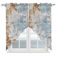 Abstract Graffiti Art Swag Curtain Valance for Window 2 Panels Blue ...