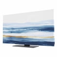 Abstract Graffiti Art TV Dust Cover 40 Inch, Watercolor Blue Gold ...