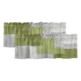 Abstract Graffiti Art Valances for Window 2 Pack, Green Grey Geometric ...