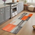 Abstract Graffiti Art Washable Runner Rug 1.4x4 ft Orange Gary Color ...