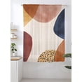 Abstract Graffiti Circle Sheer Curtains 63 Inch Long 1 Panel Vintage ...