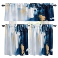 Abstract Graffiti Kitchen Curtains Valance and Tier Set Blue Beige ...