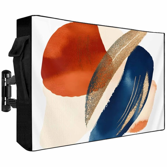 Abstract Graffiti Outdoor TV Cover 52 to 55 inch Vintage Gold Orange ...